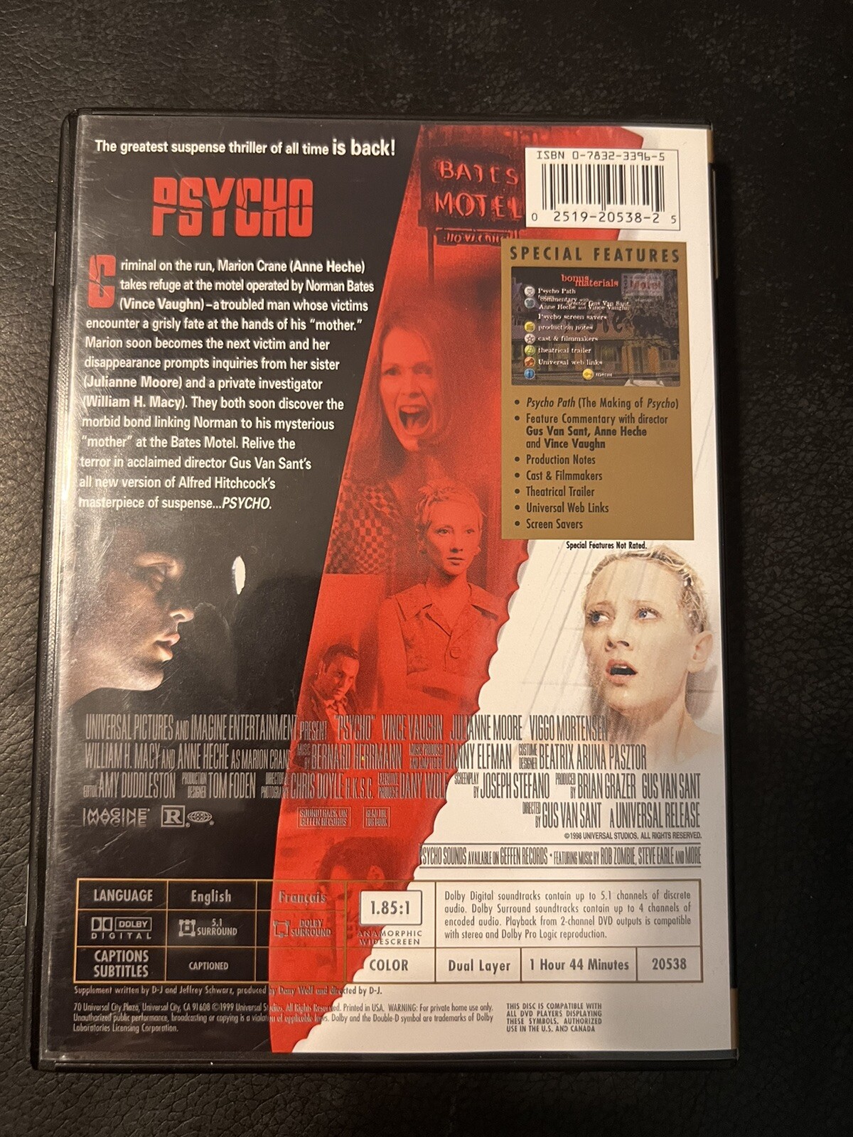 Psycho (1998) Collector’s Edition DVD. Vince Vaughn, Anne Heche, William H Macy 25192053825 | eBay
