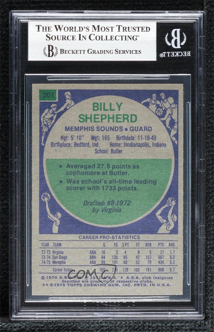 1975-76 Topps - #301 Billy Shepherd (RC) for sale online | eBay