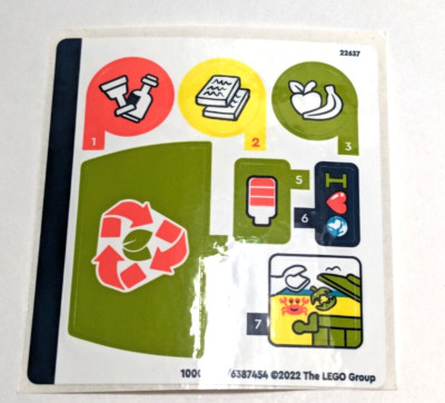 Lego - Sticker Sheet - 41712 - Friends Recycling Truck | eBay