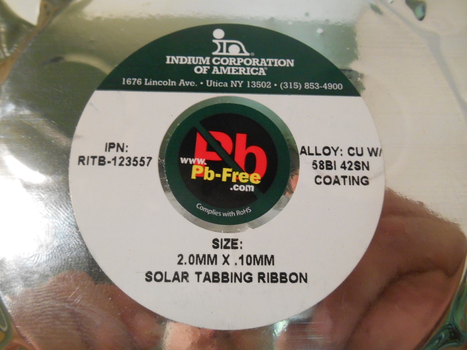 New Indium Corporation 58Bi/42Sn Tabbing/Bus Ribbon Kit | eBay
