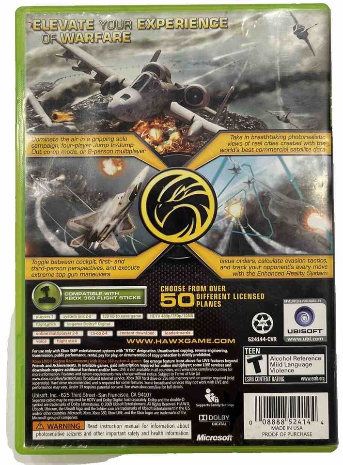HAWX - Xbox 360 - Tested & Working 8888524144| eBay