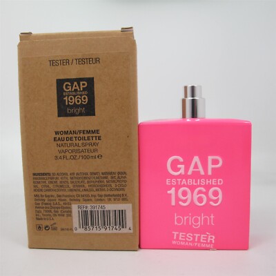 GAP Established 1969 BRIGHT Women 100 ml/ 3.4 oz Eau de Toilette Spray ...