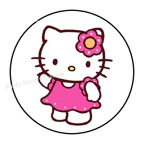 30 KITTY ENVELOPE SEALS LABELS STICKERS PARTY FAVORS 1.5" | eBay