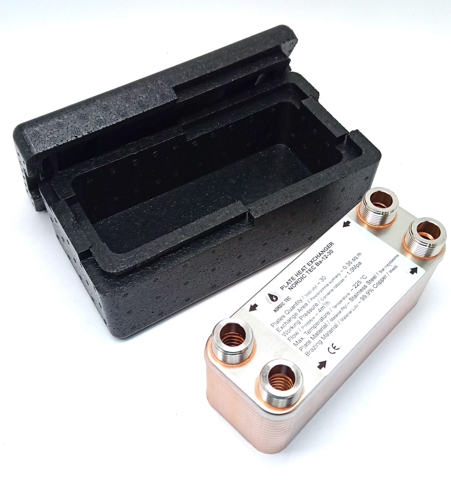 Nordic Tec Plate Heat Exchanger 4 x 3/4'' Optional Insulation 25kW ...