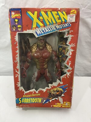 X-Men Evil Metallic Mutants Dlx Edition Sabertooth 10" Tall Toy Biz ...