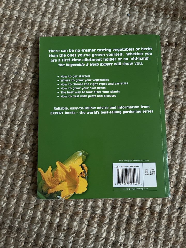 The VEGETABLE & Herb Expert Dr.D.G Hessayon Paperback Book 1997 | eBay UK