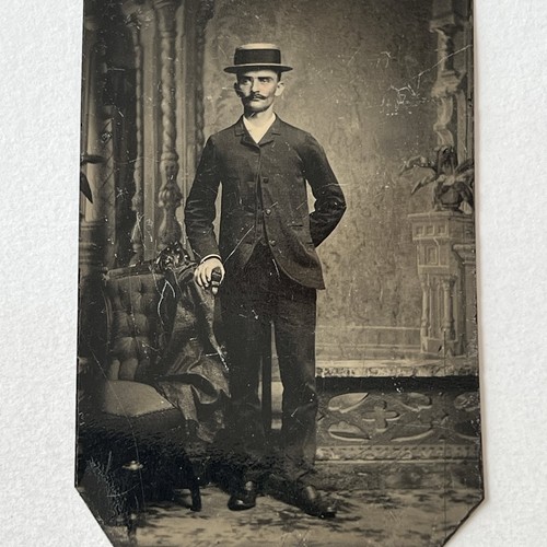 Antique Tintype Photograph Handsome Charming Dapper Dandy Young Man ...