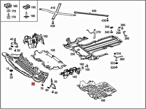 Genuine MERCEDES A205 C205 S205 W205 Cover engine comp. Lower ...