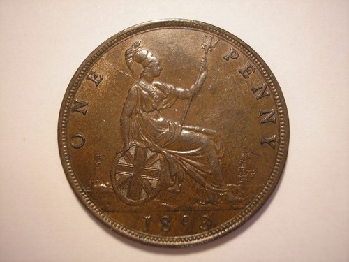 1893 British Penny, Queen Victoria, KM# 755, UK | eBay
