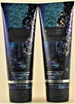 QTY 2 - Bath & Body Works WICKED VANILLA WOODS Body Cream Lotion ...