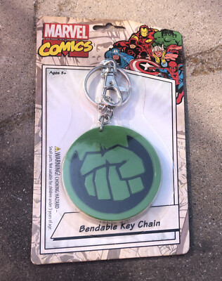 Marvel Comics Incredible Hulk Fist Icon NJ Croce Bendable Keychain | eBay
