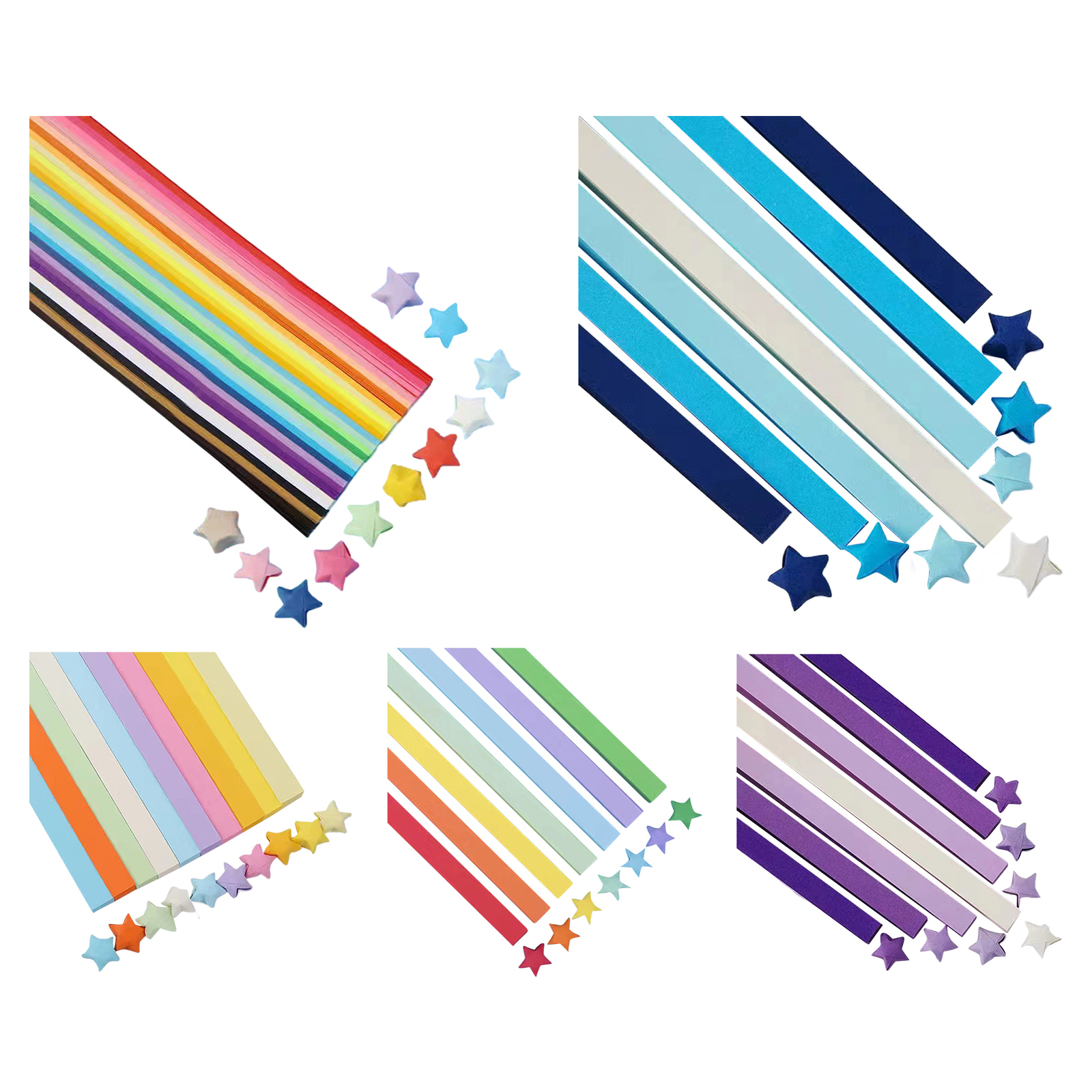 Star Paper Gradient Lucky Star Paper Strips 1350 Sheets Cute Cartoon ...