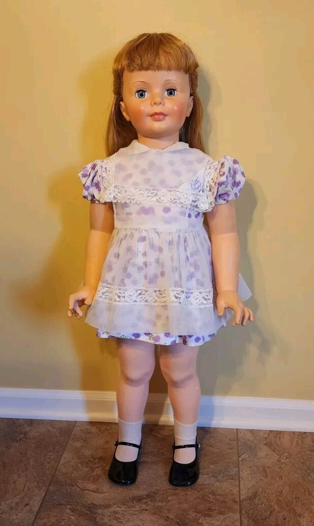 1950s Ideal PATTI PLAYPAL Walker Doll 35” G-35 PullBack Honey Blond ...