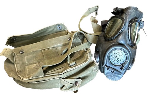 US Military Gas Mask MSA Canvas Bag S Small Memorabilia Prepper ...