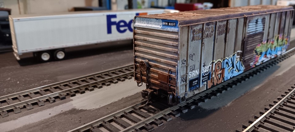 HO Scale Athearn 50' Boxcar Patched, Custom Weathered w/ Graffiti.CSX ...