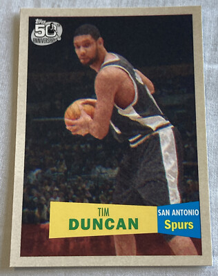 2007-08 Topps 50th Anniversary #21 Tim Duncan San Antonio Spurs HOF MVP ...