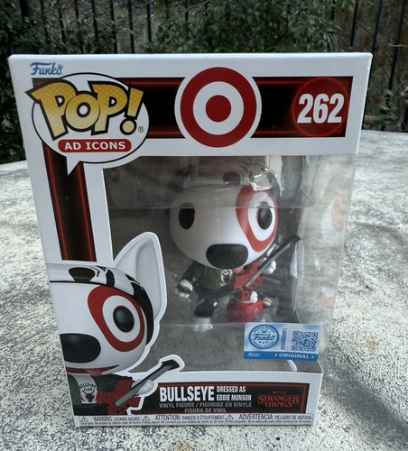 Bullseye as Eddie Munson Funko POP Stranger Things Target Mascot Dog ...