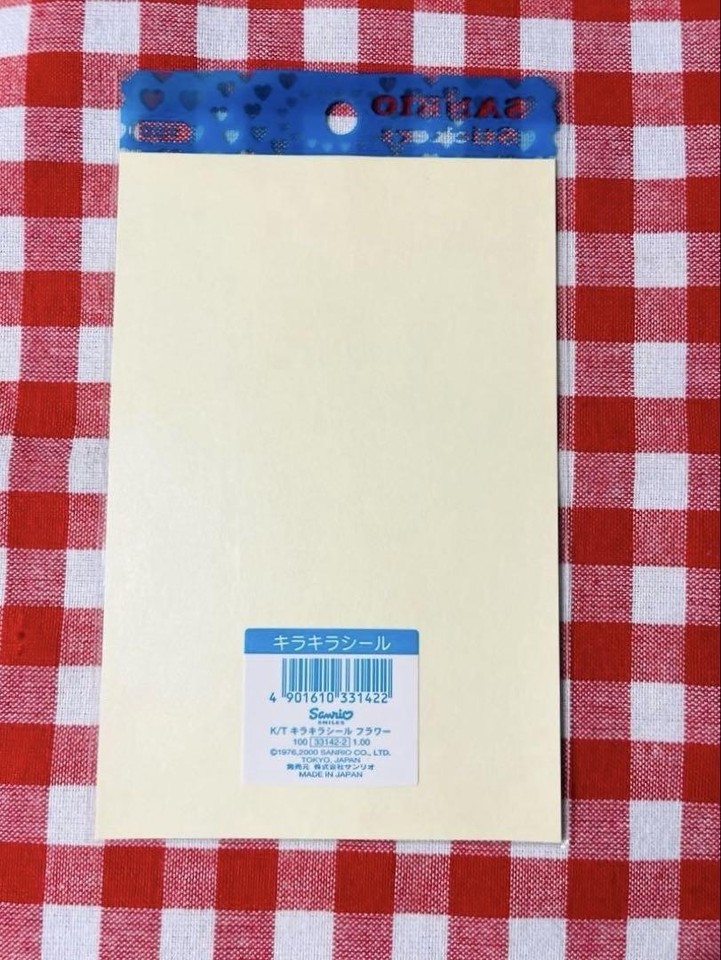 2000 Sanrio Hello Kitty Glitter Sticker Rare Heisei Retro Collectible ...