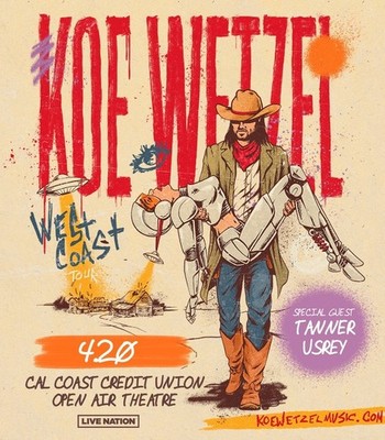 KOE WETZEL / TANNER USREY "WEST COAST TOUR" 2024 SAN DIEGO, CA CONCERT ...