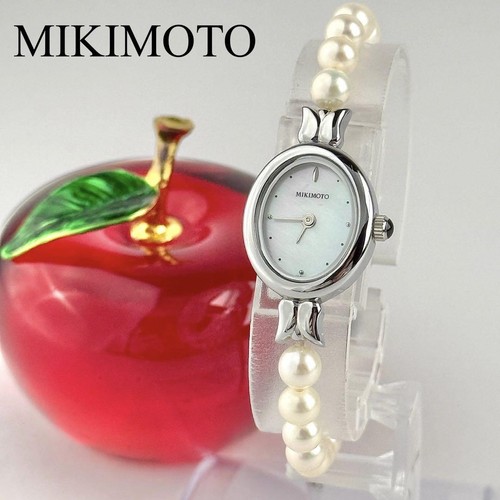 Mikimoto Pearl Watch Shell Dial Oval Women’s Battery Operated Used | eBay