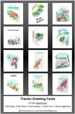 Tractor Greeting Cards Farmall Massey Chalmers Deere IH | eBay