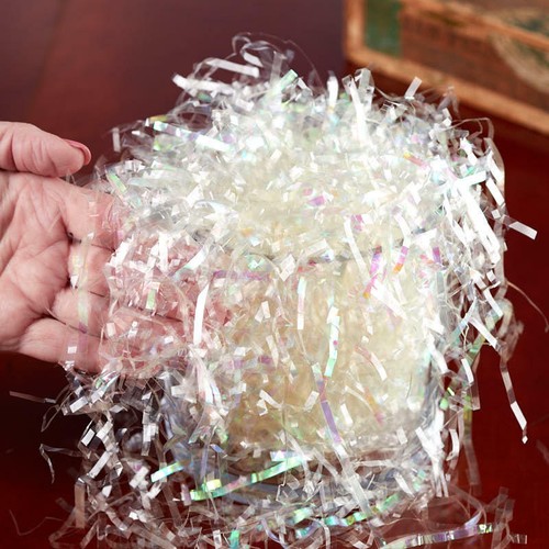 Factory Direct Craft 8 Ounces of Iridescent Shiny Sparkle Shred Fiber ...