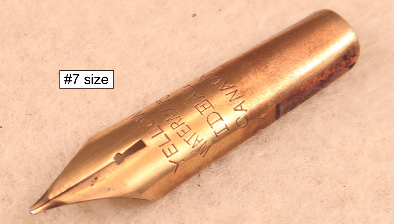 Waterman #7 Size Yellow Keyhole Nib, Canada, Lot 36 | eBay