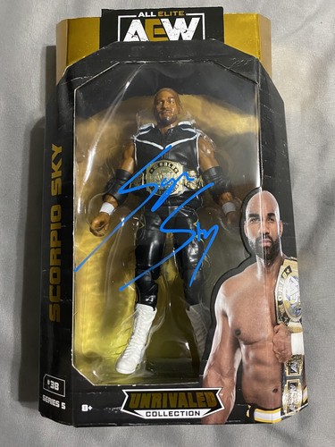 Scorpio Sky signed autographed AEW Elite wrestling figure Star Exact ...