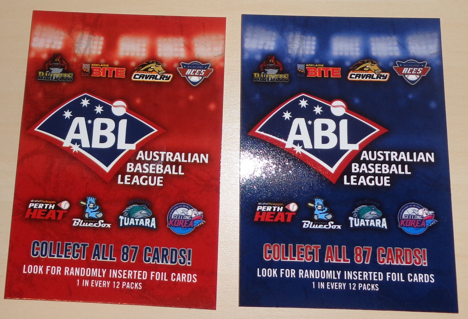 2018/19 ABL Checklist Team Set (Australian Baseball League) | eBay