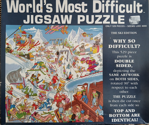 Double sided jigsaw. The World's Most Difficult - 529 pieces "THE SKI ...