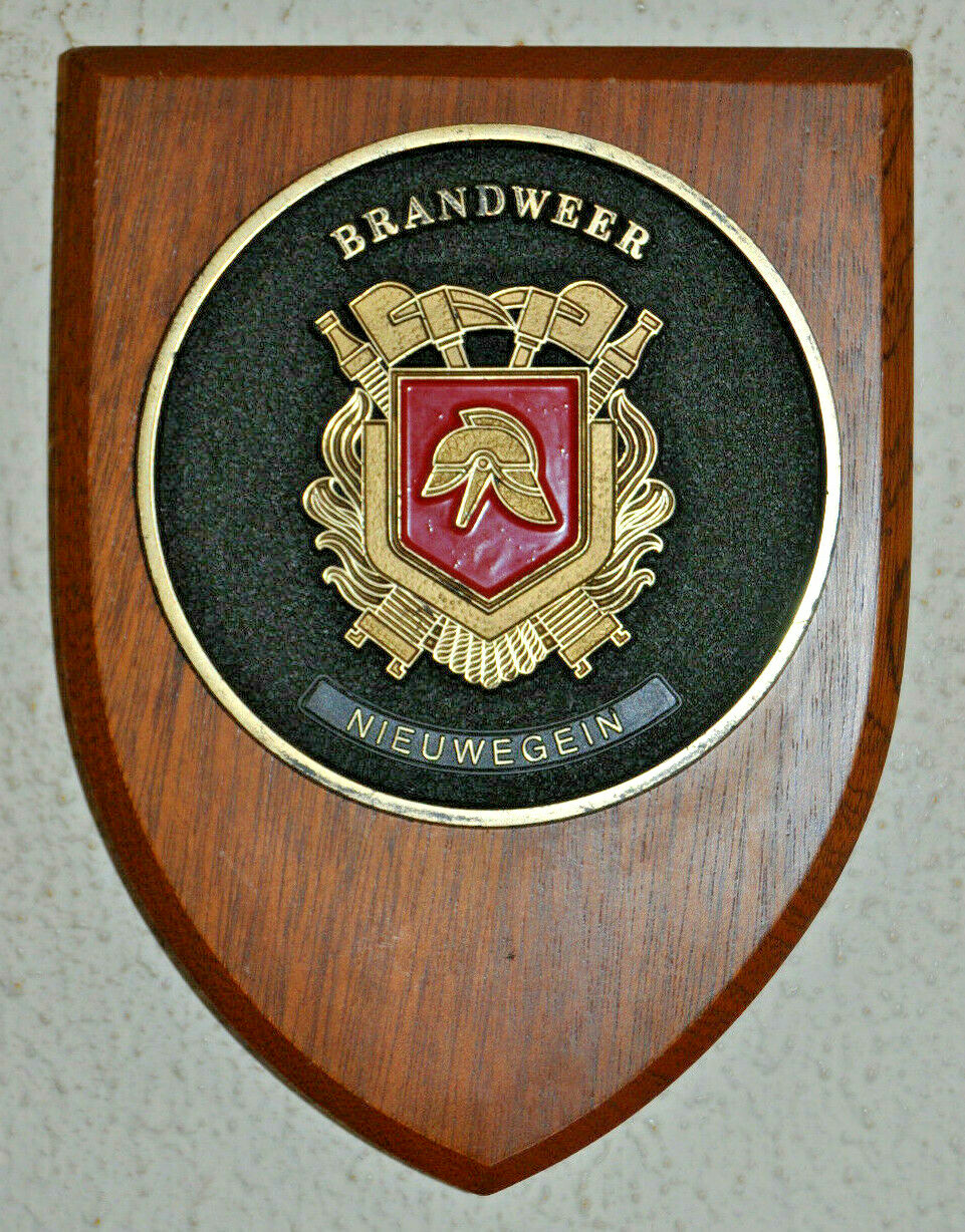 Dutch Nieuwegein Fire Brigade plaque shield crest badge service ...
