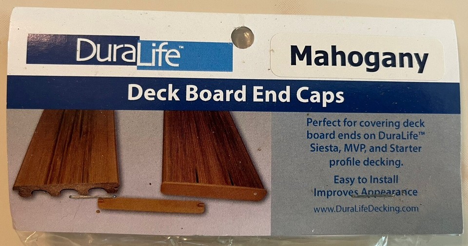 Duralife Mahogany Deck Board End Caps 12 Pack | eBay