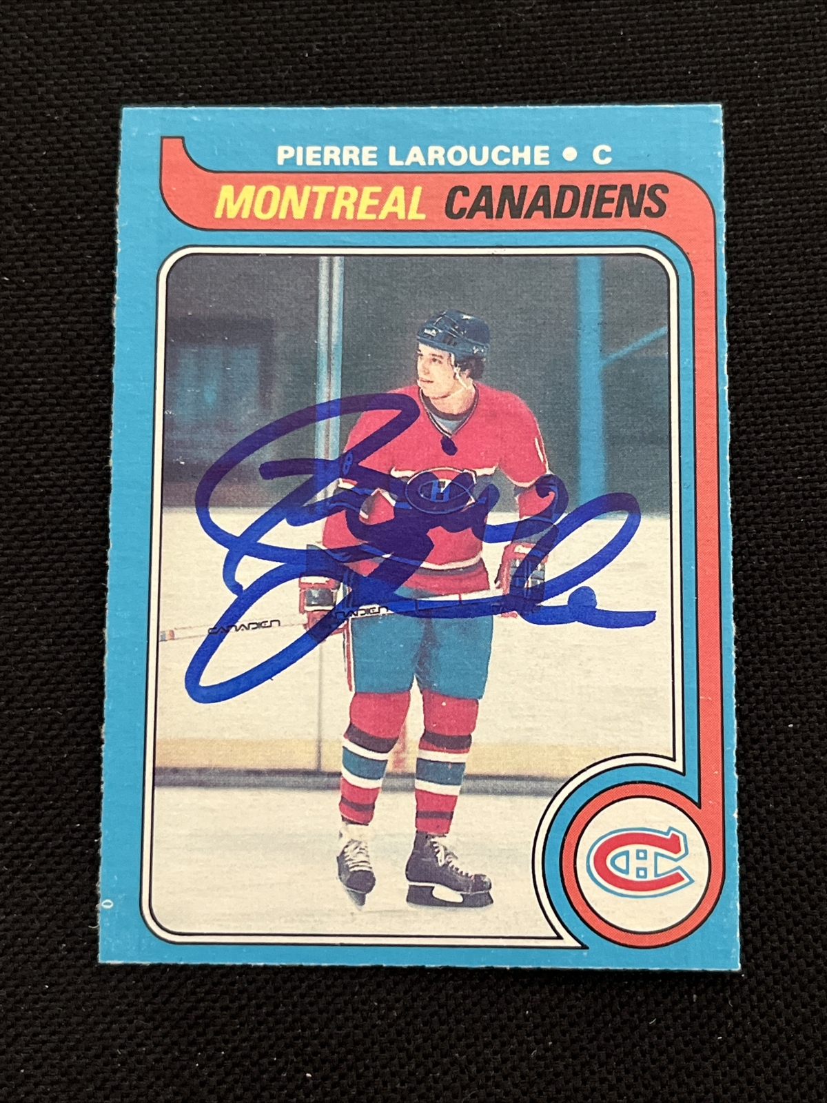 PIERRE LAROUCHE 1979-8O-PEE-CHEE SIGNED AUTOGRAPHED CARD #233 CANADIENS ...
