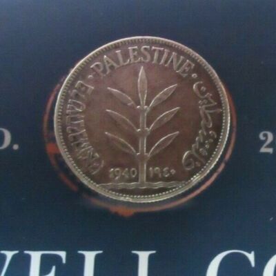 1940 PALESTINE 100 MILS SILVER COIN 720 SILVER British Mandate In ...