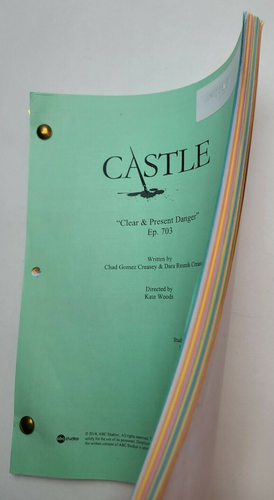 CASTLE / TV Series Script, Nathan Fillion, Tamala Jones "Clear ...