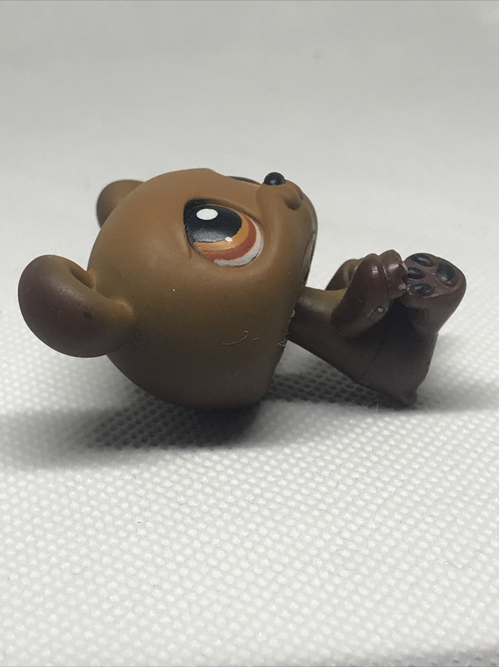 Littlest Pet Shop LPS #395 Brown Bear Panda Around the World Orange ...