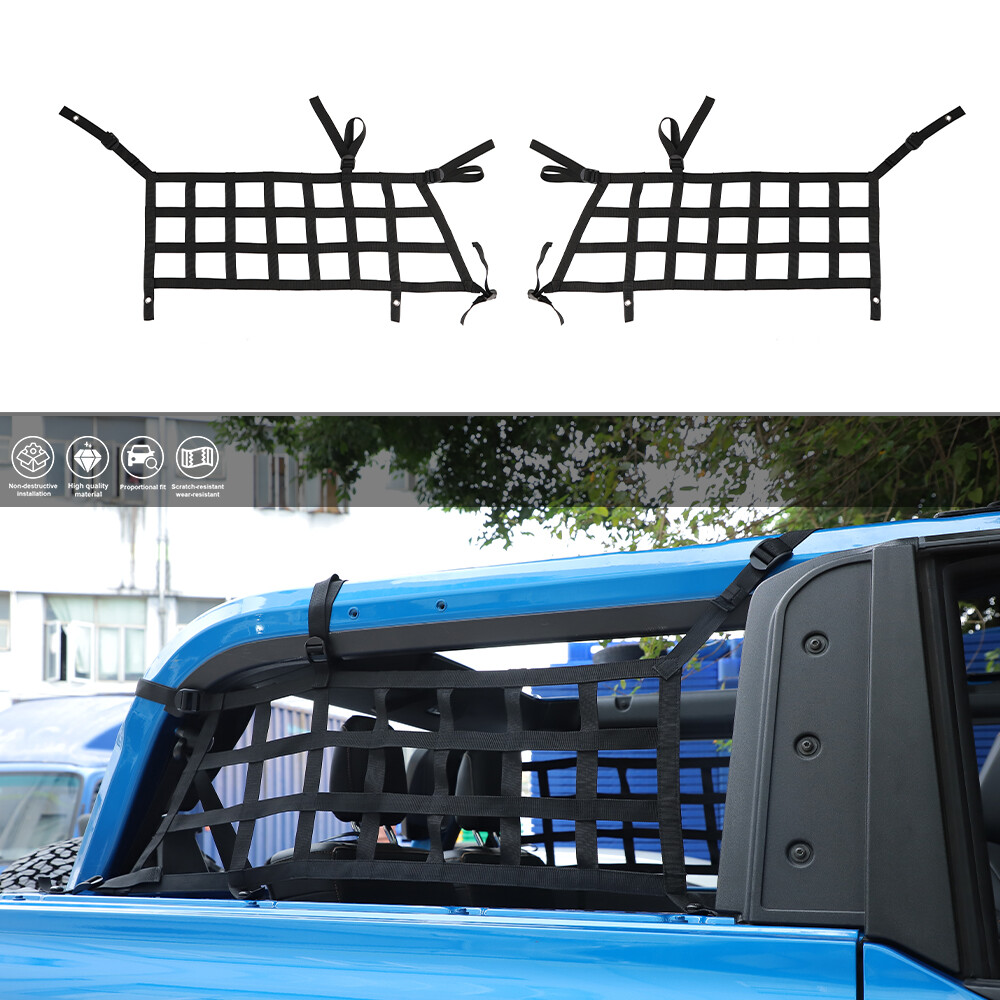 Rear Side Trunk Cargo Net Restraint Mesh Protection For Ford Bronco ...