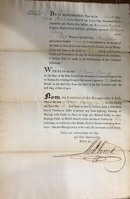 Richard Varick (The forgotten founding father)- Signed document from ...