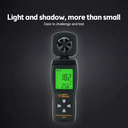 AS816 Anemograph Air Flow Meter Anemometer Handheld Digital Wind Speed ...
