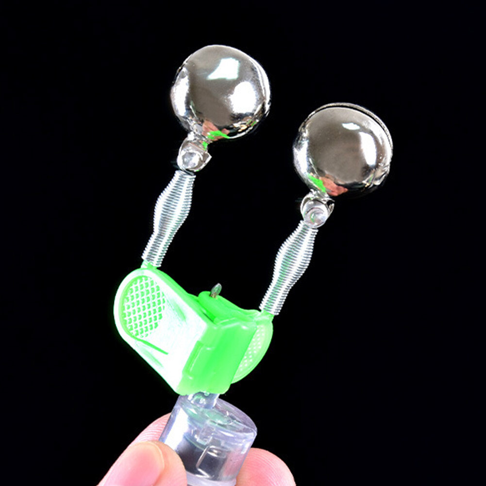 LED Night Fishing Rod Bite Bait Alarm Tip Clamp Bells Ring Alert ...