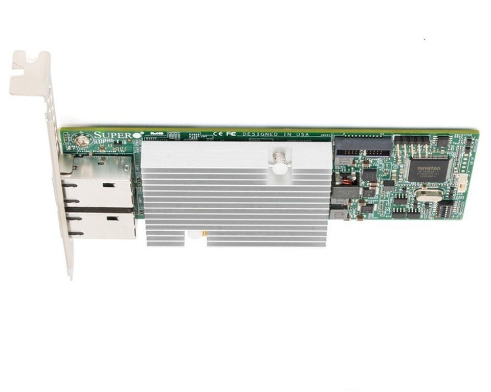 Supermicro 10Gb Dual Port Ethernet LAN PCI-E Adapter Intel X550 Network ...