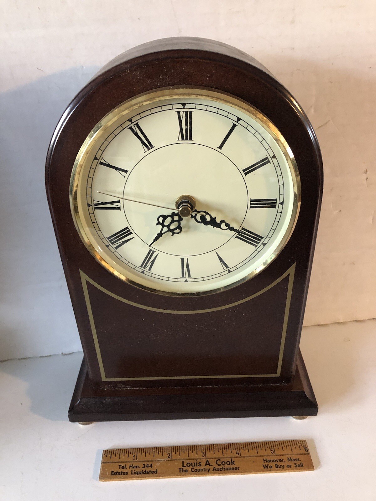 Vtg Bombay Company Chancery Mahogany Mantel Clock Tochigi Tokei Quartz ...