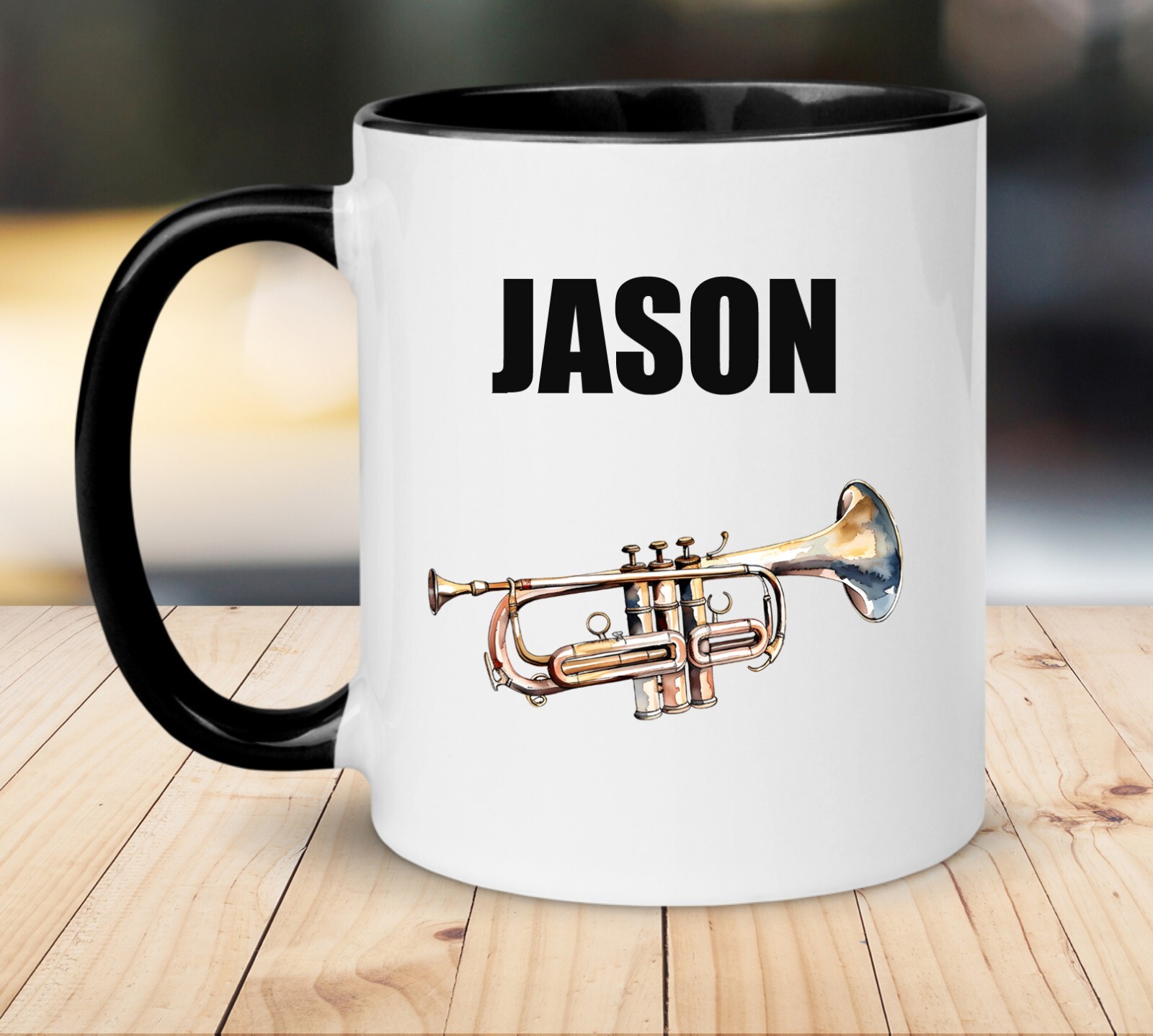 Personalised Trumpet Coffee Mug Trumpet Player Music Lover Birthday ...