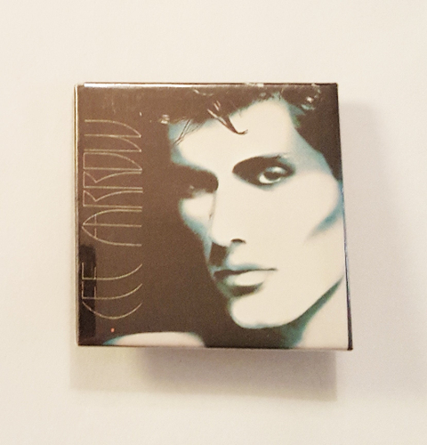 CEE FARROW Button Pinback Rare 2" Square 1983 New Wave New Romantic ...