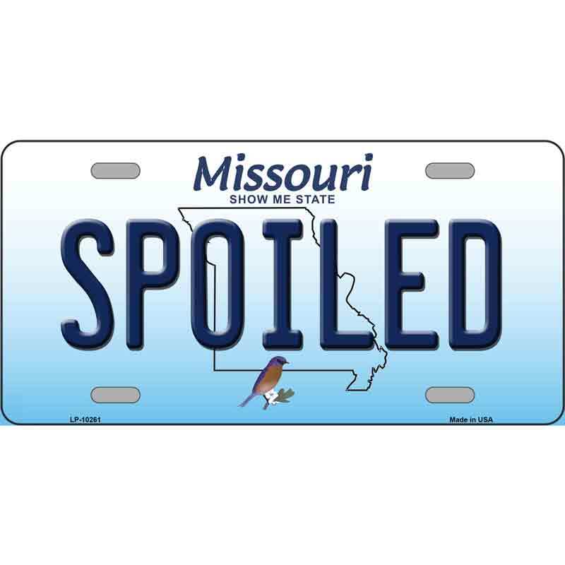 Spoiled Missouri Novelty Metal License Plate Tag LP-10261 | eBay