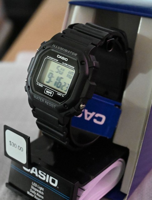 Casio Digital Watch Men Black Day Date 3224 F108WH Alarm Chronograph ...