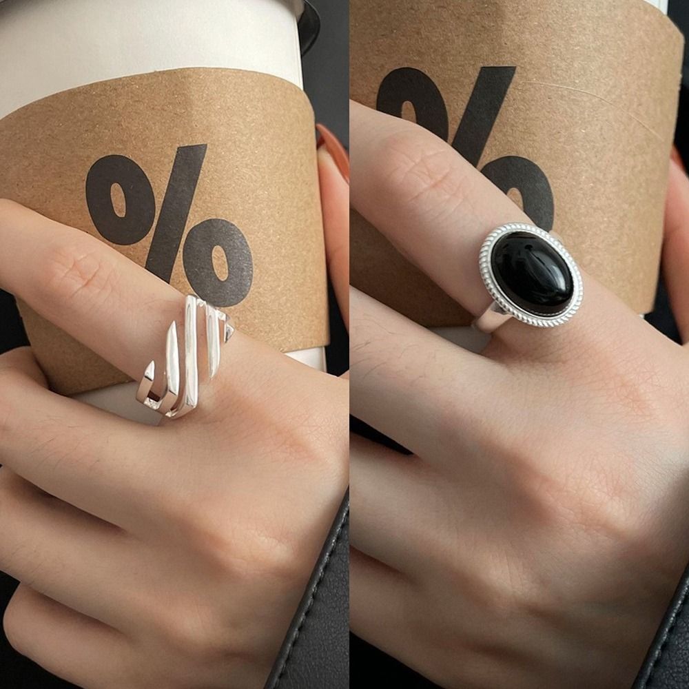 Jewelry Line Ring Adjustable Good Luck Ring Hip Hop Couple Ring | eBay