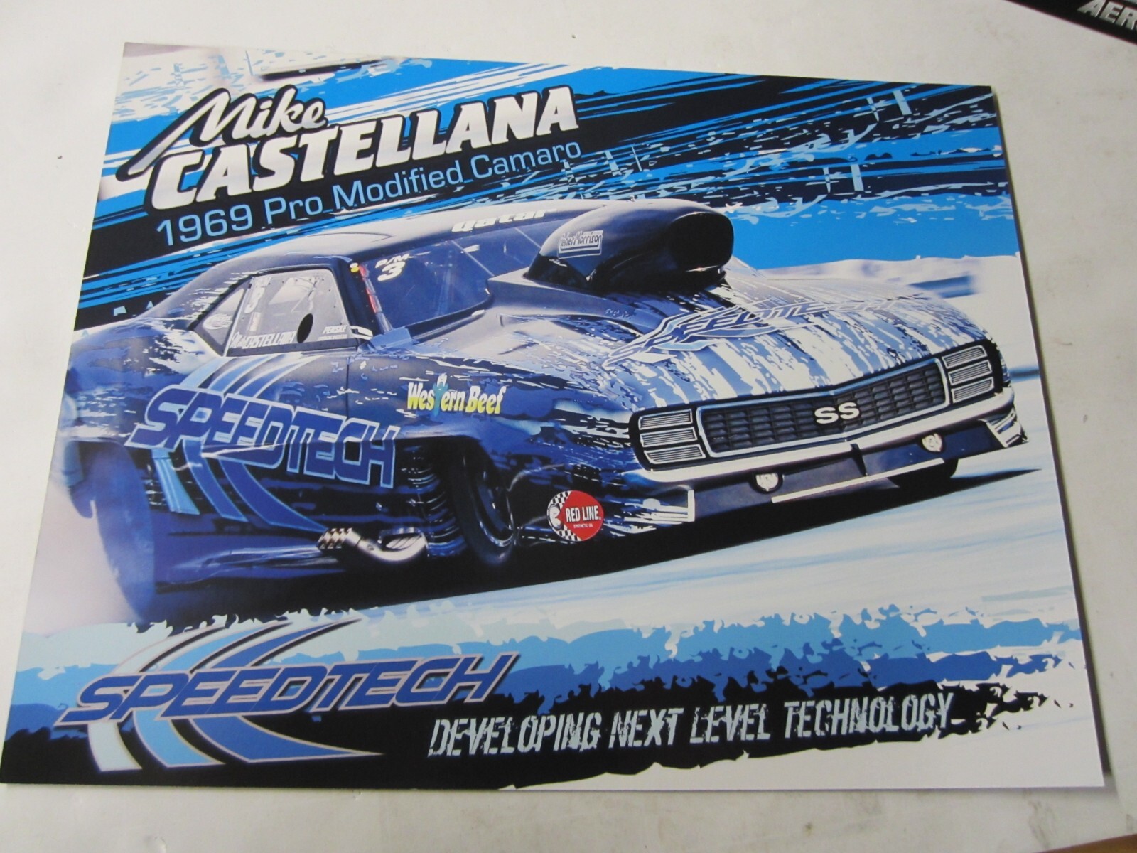 NHRA Mike Castellana /SpeedTech 1969 Camaro Pro Mod Drag Racing Handout ...