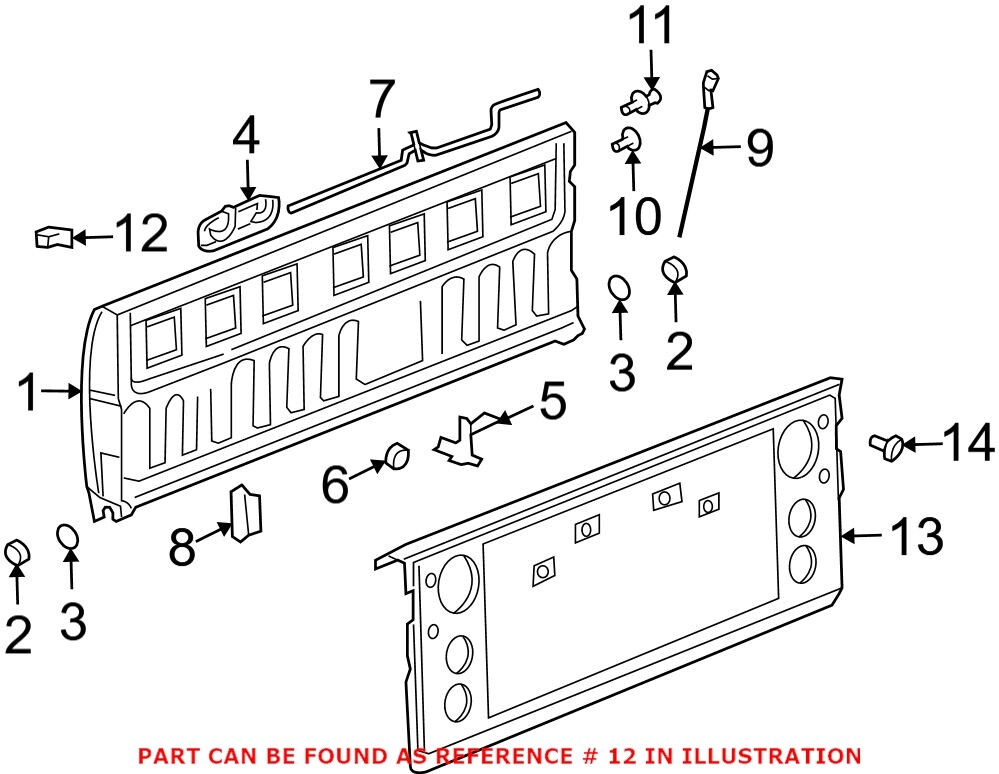 Genuine Mopar Tailgate Stop Bumper 55276274AD | eBay