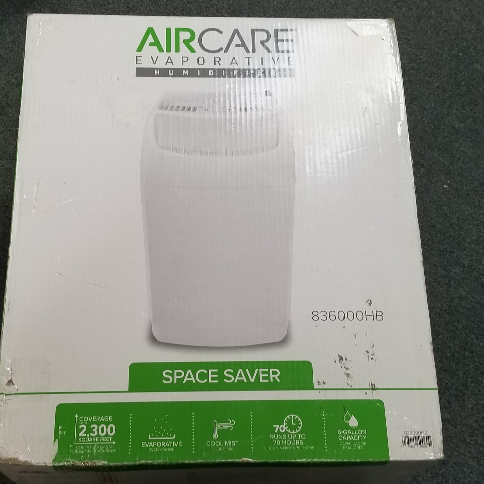 Air-Care 836000HB 6 gal 2300 Sq. Ft Cool Mist Evaporative Humidifier ...